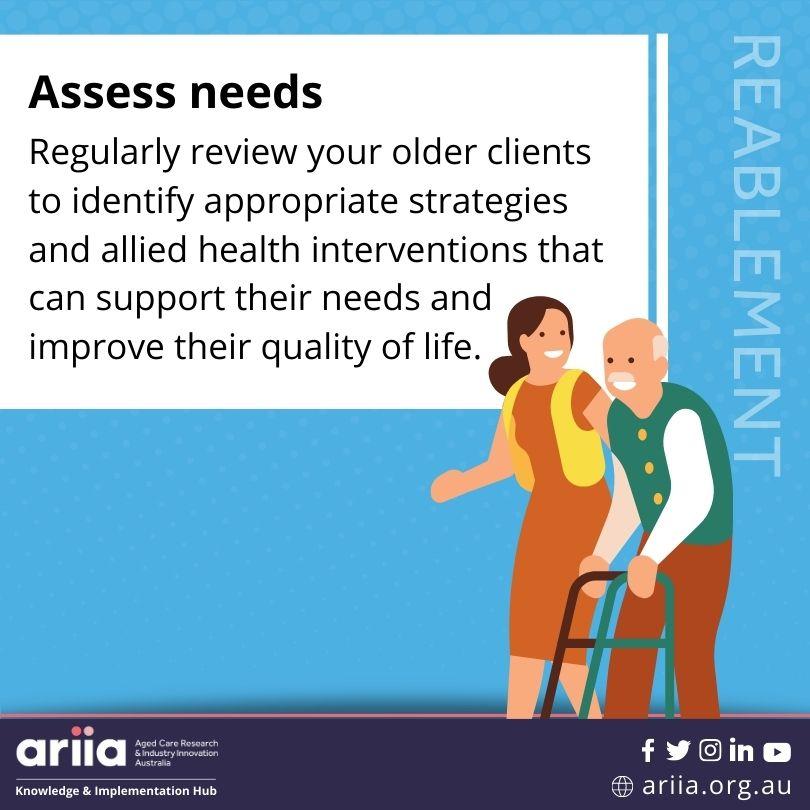 Reablement tips for allied health practitioners in aged care | ARIIA